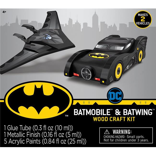 Masterpieces 21872 Mini Batmobile & Batwing Buildable Licensed Wood ...