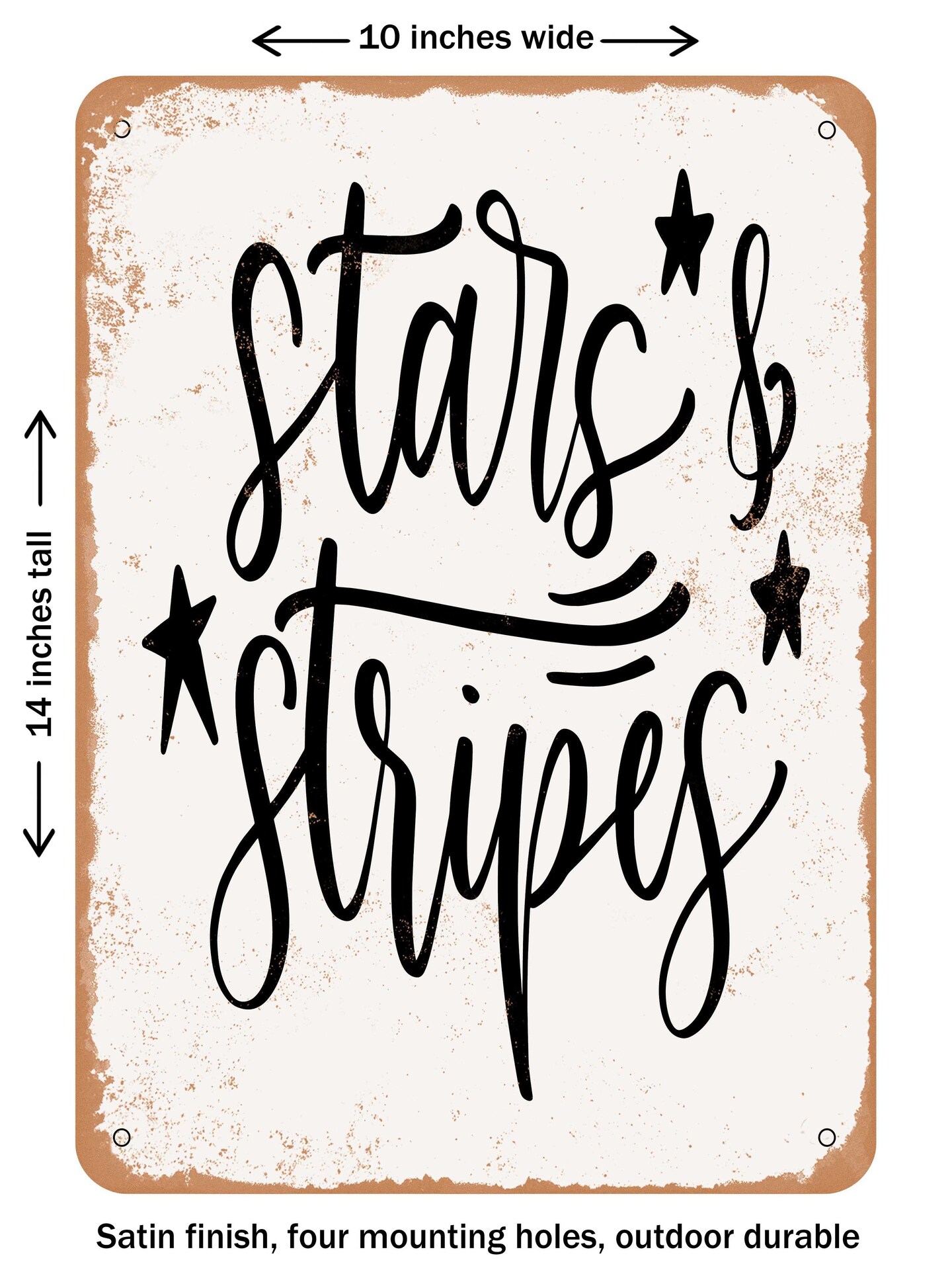 DECORATIVE METAL SIGN - Stars and Stripes - Vintage Rusty Look | Michaels