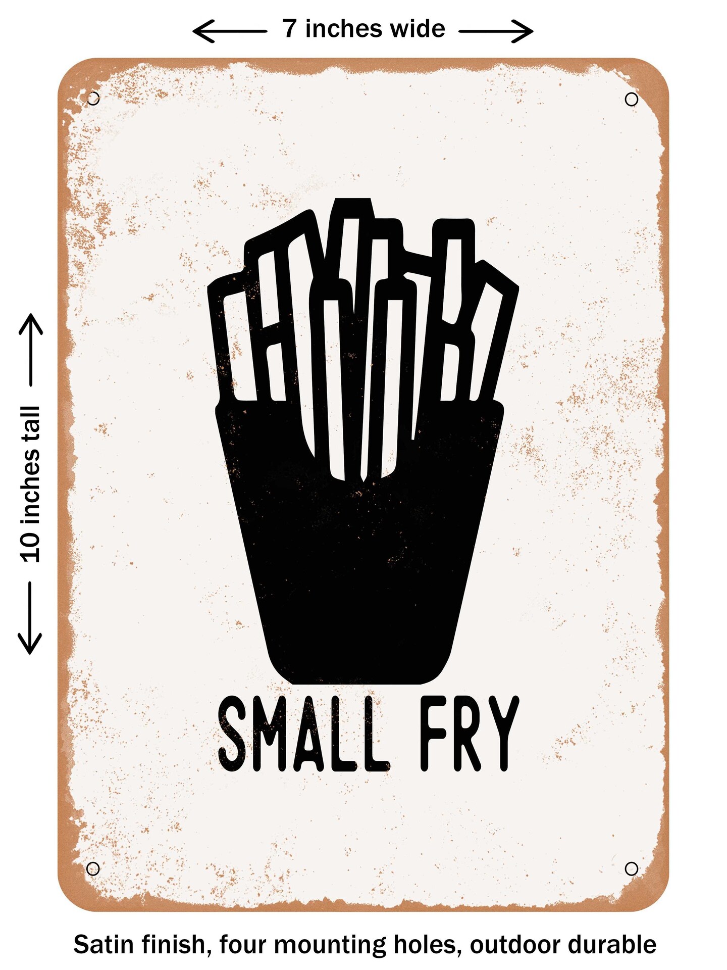 DECORATIVE METAL SIGN - Small Fry - Vintage Rusty Look | Michaels