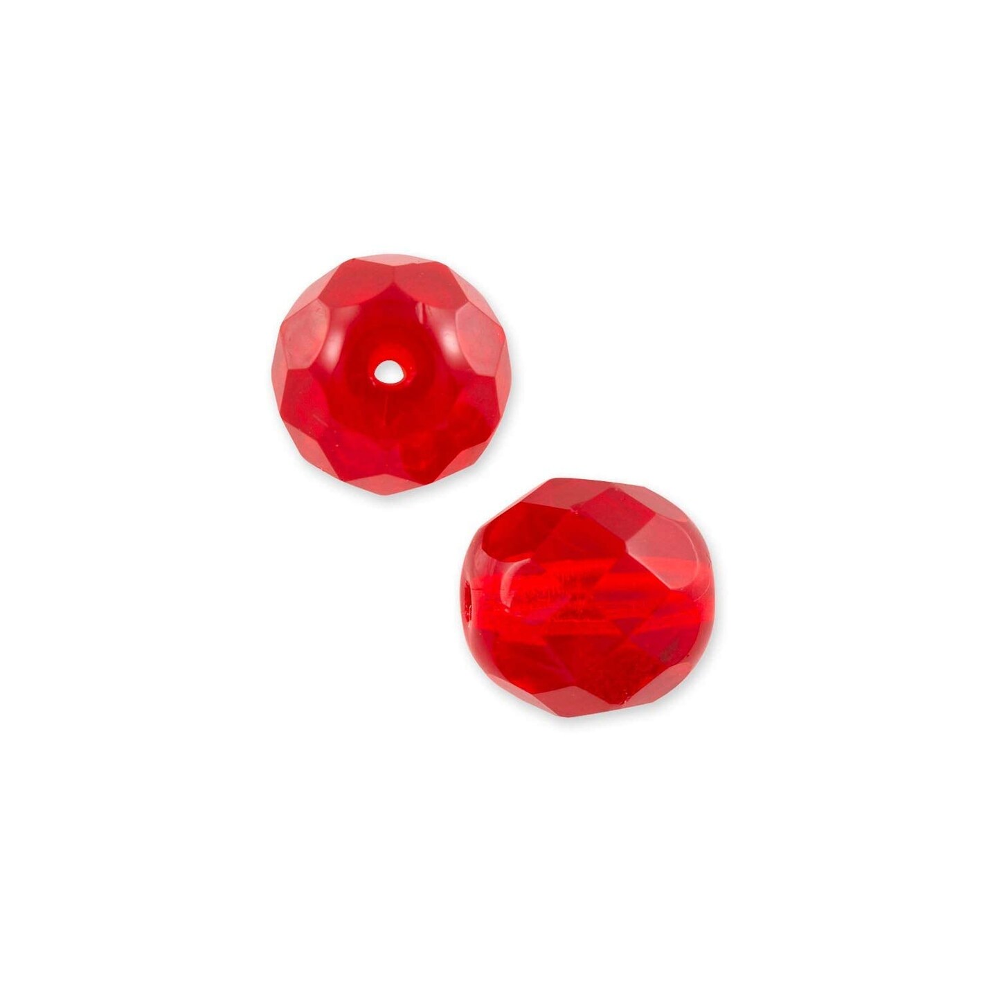 Czech Fire Polished Glass Round Beads 6mm Ruby (Package of 30) | Michaels