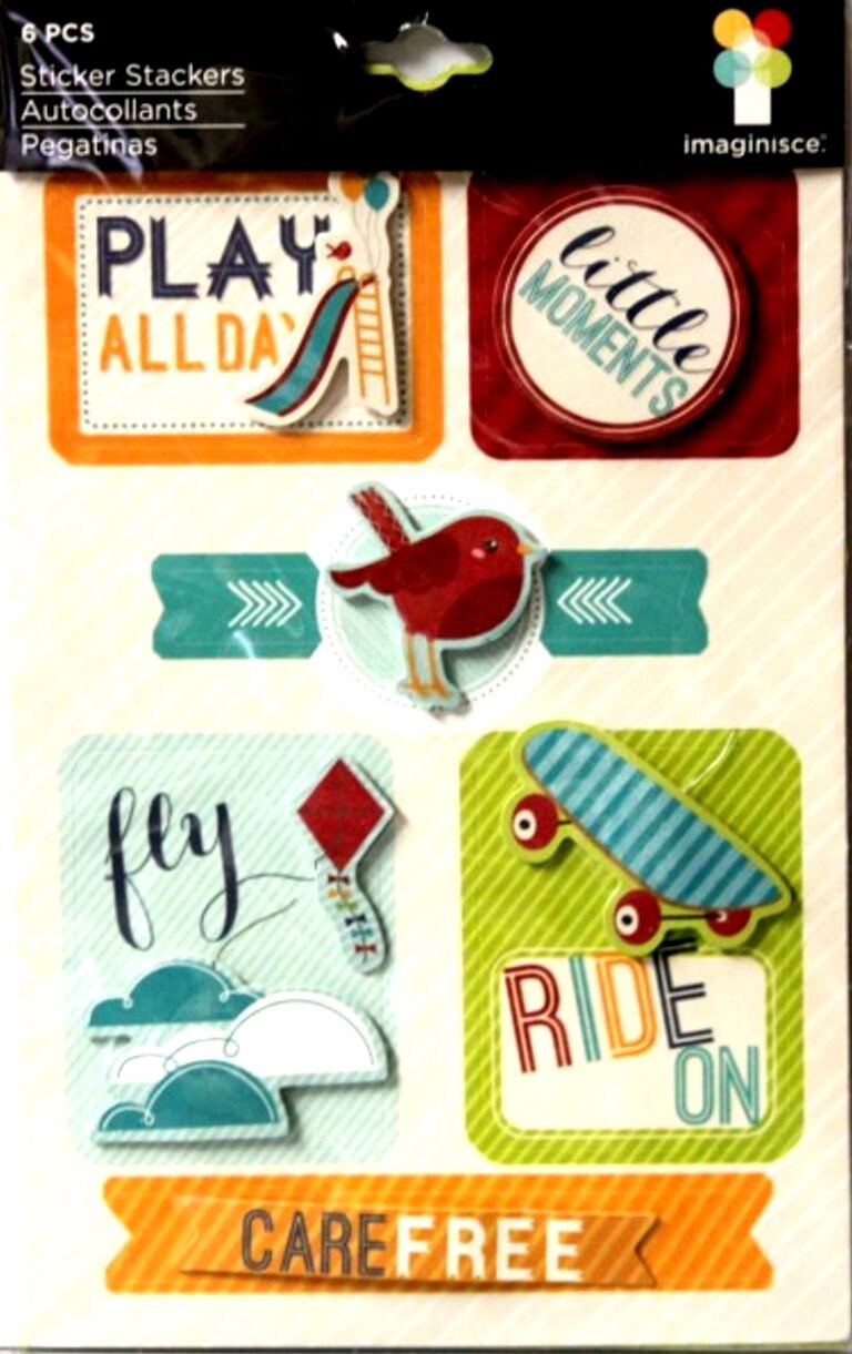 American Crafts Imaginisce Dimensional Play Time Scrapbook Stickers ...
