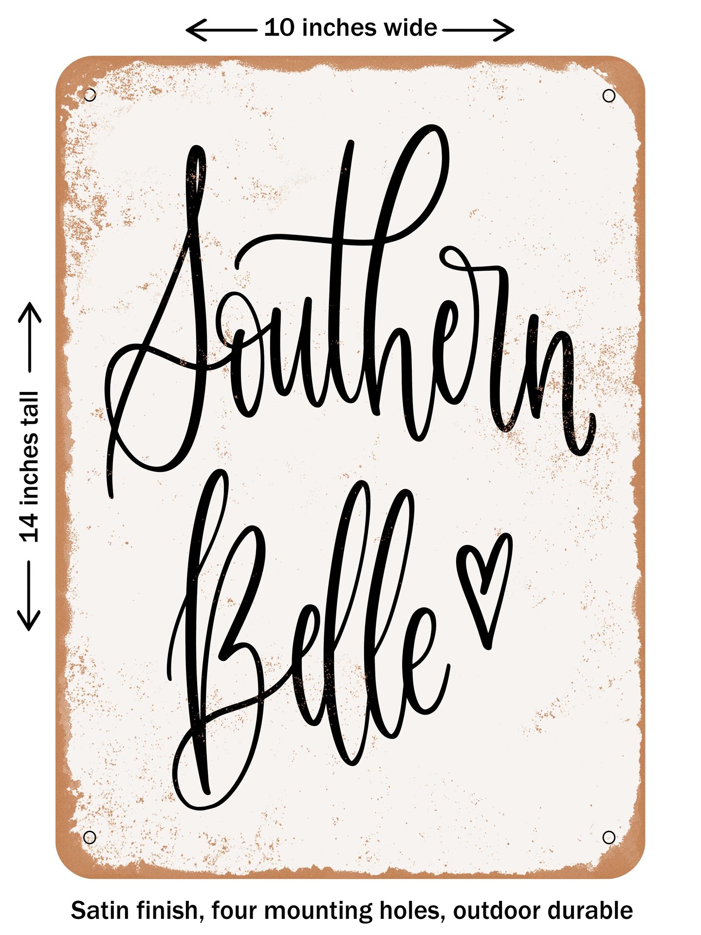 DECORATIVE METAL SIGN - Southern belle - Vintage Rusty Look | Michaels