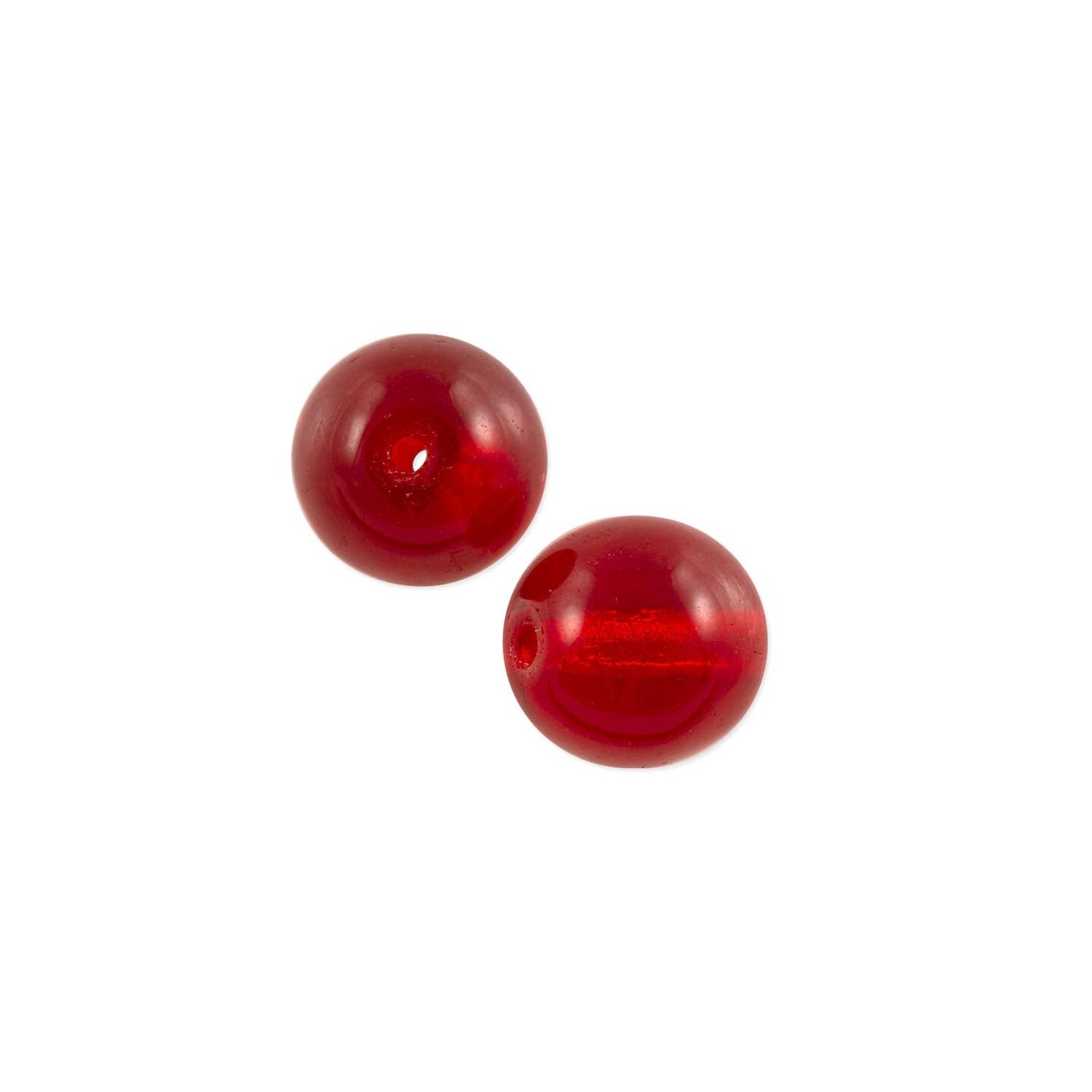 Czech Pressed Glass Round Beads 6mm Ruby (Package of 10) | Michaels