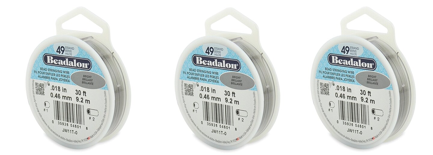 Beadalon Stringing Wire 49-Strand .018-Inch (.46-Millimeter) Diameter ...
