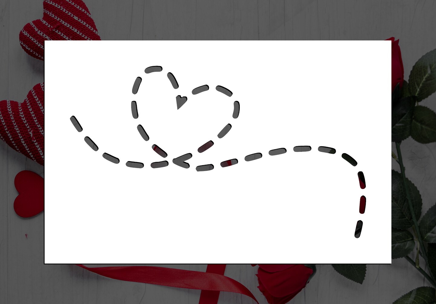 Dotted Line Heart Reusable Stencil (Many Sizes) | MakerPlace by Michaels