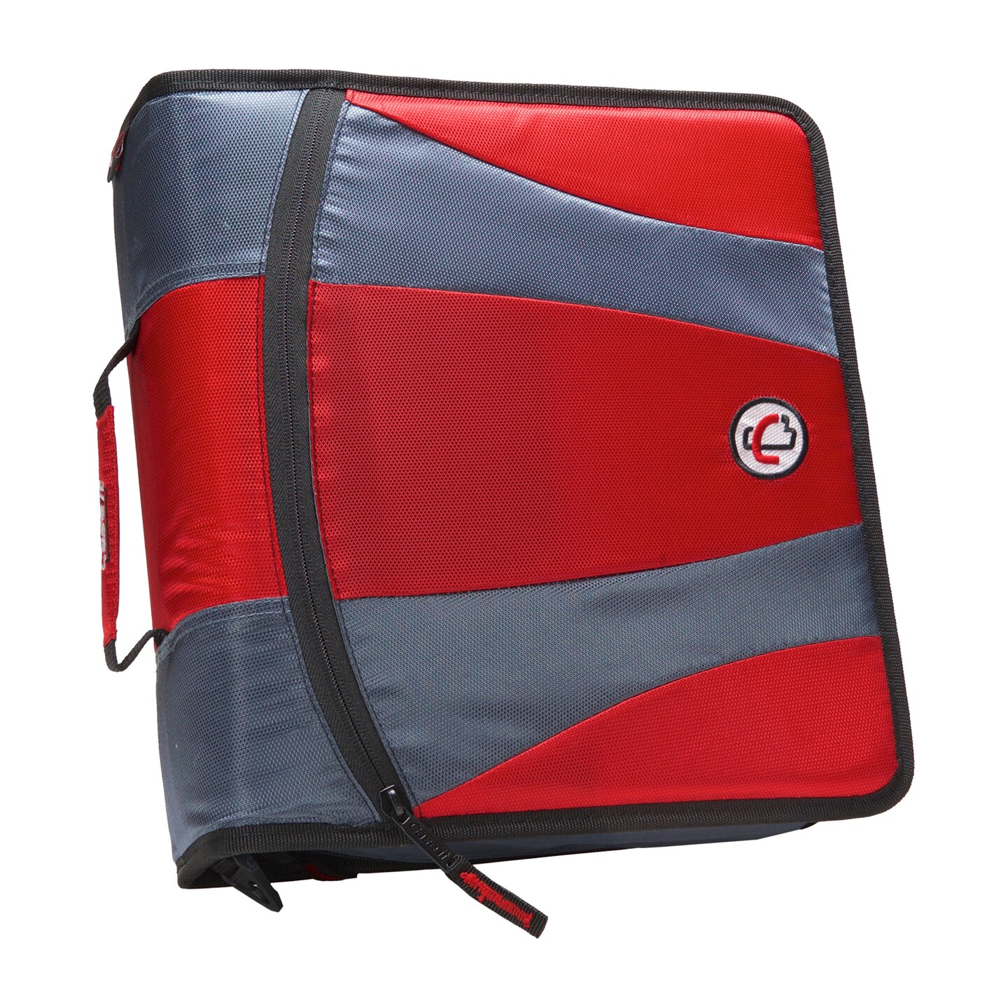 Case·it Dual Ring Zipper Binder, D-Ring, 2 Inches, Fire Engine Red ...