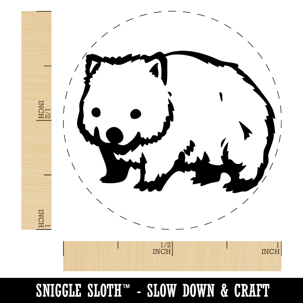 Cute Wombat Australian Marsupial Self-Inking Rubber Stamp for Stamping ...