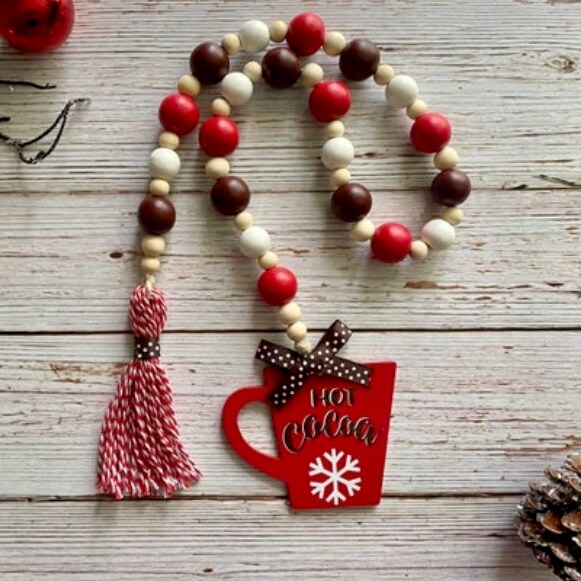Hot Cocoa Farmhouse bead garland | MakerPlace by Michaels