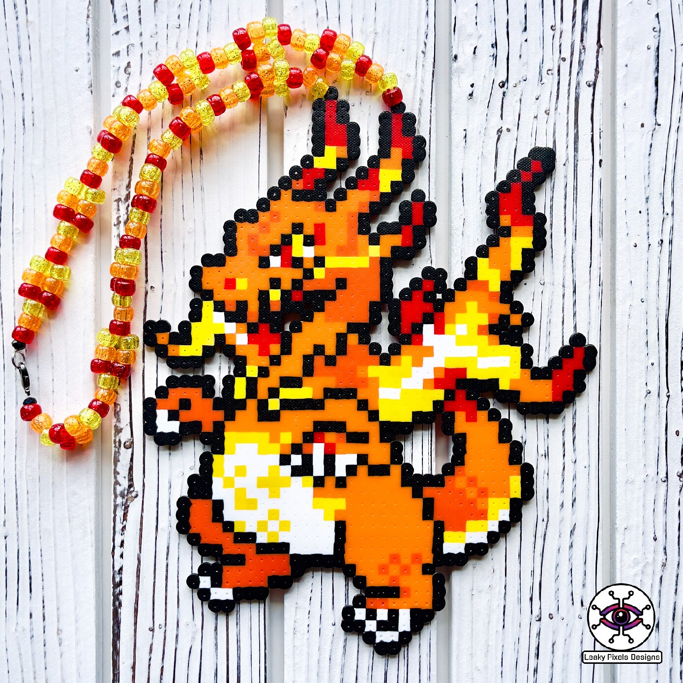 Gigantamax Charizard Perler Necklace | MakerPlace by Michaels