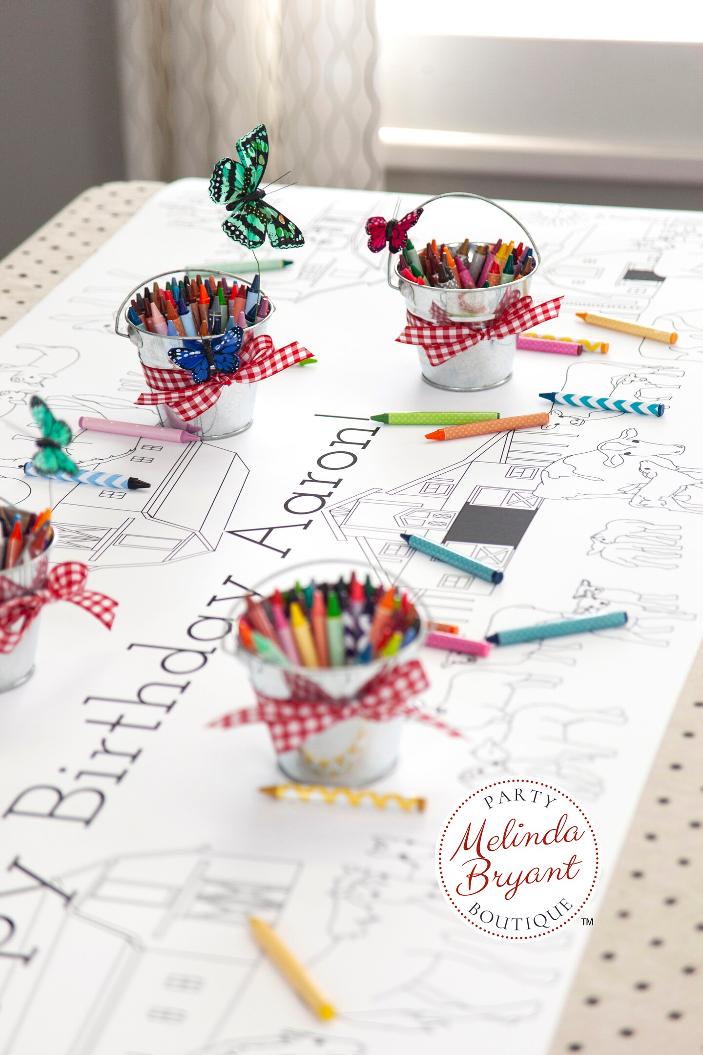 Farm Birthday Party Table Runner Coloring Page | MakerPlace by Michaels