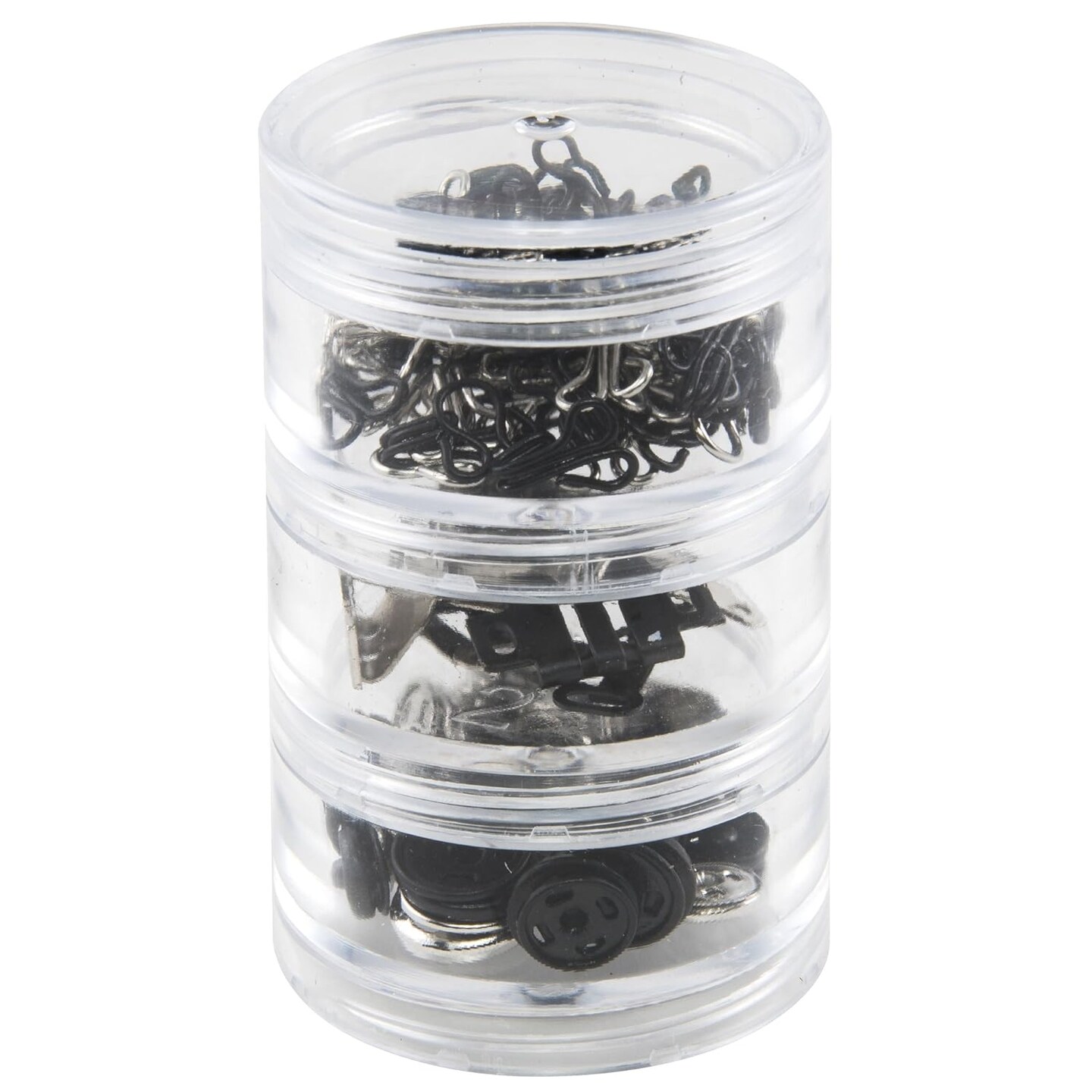 Fastener Variety-Pack in Stackable Screw Top Container - 48 Hook & Eyes ...