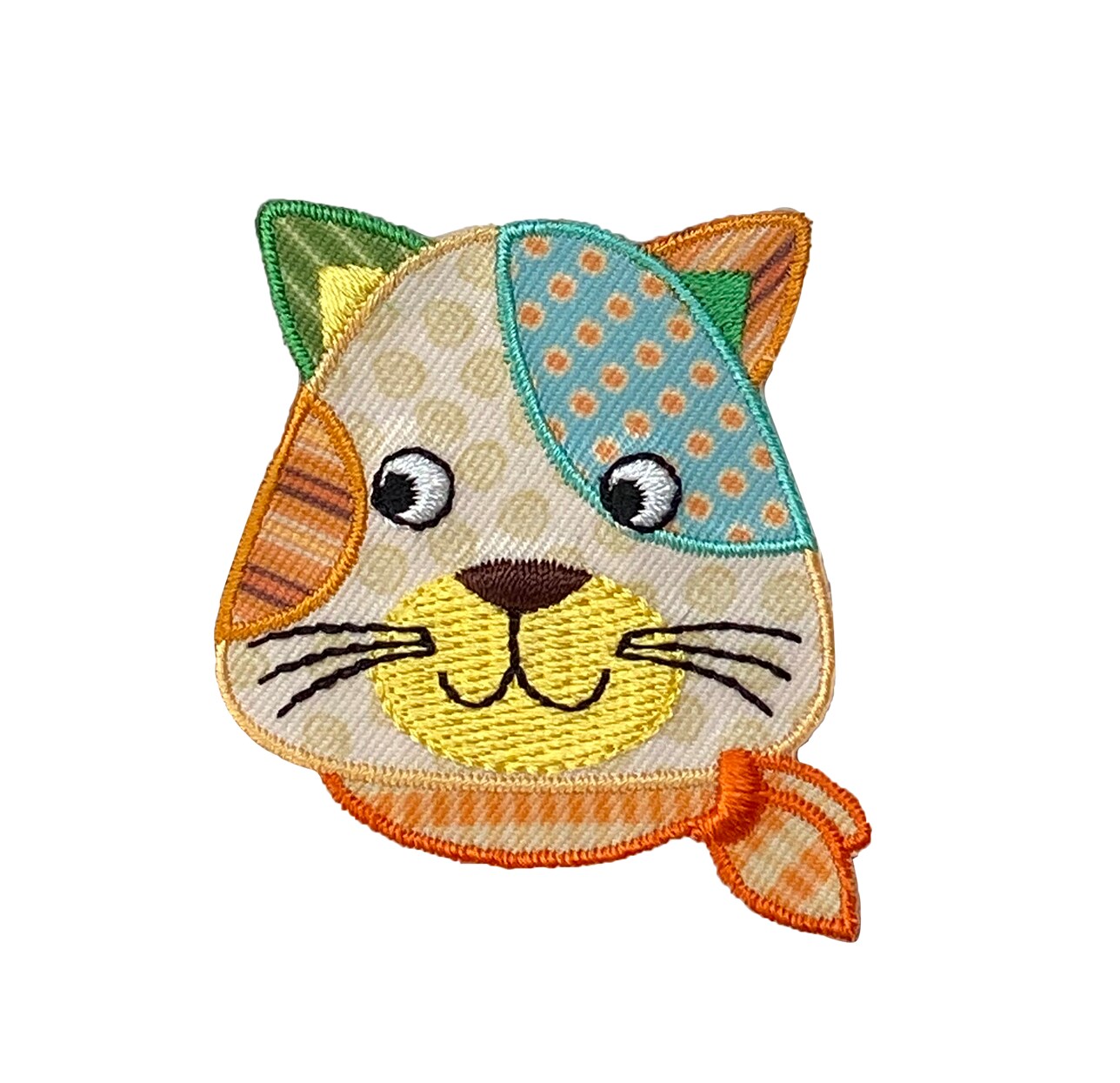 Patchwork Cat, Folk Art, Embroidered, Iron on Patch | Michaels