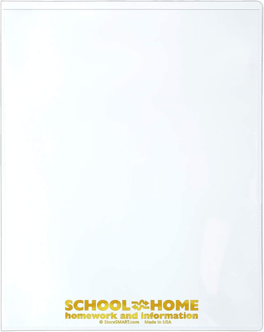 Plastic "School-Home" - Homework Folders with Clear Overlay - Made in U ...