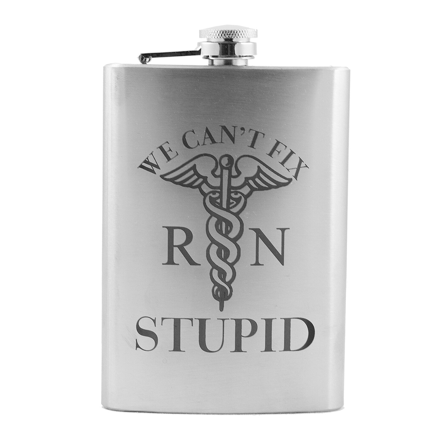 8oz RN We Cant Fix Stupid Stainless Steel Flask | Michaels