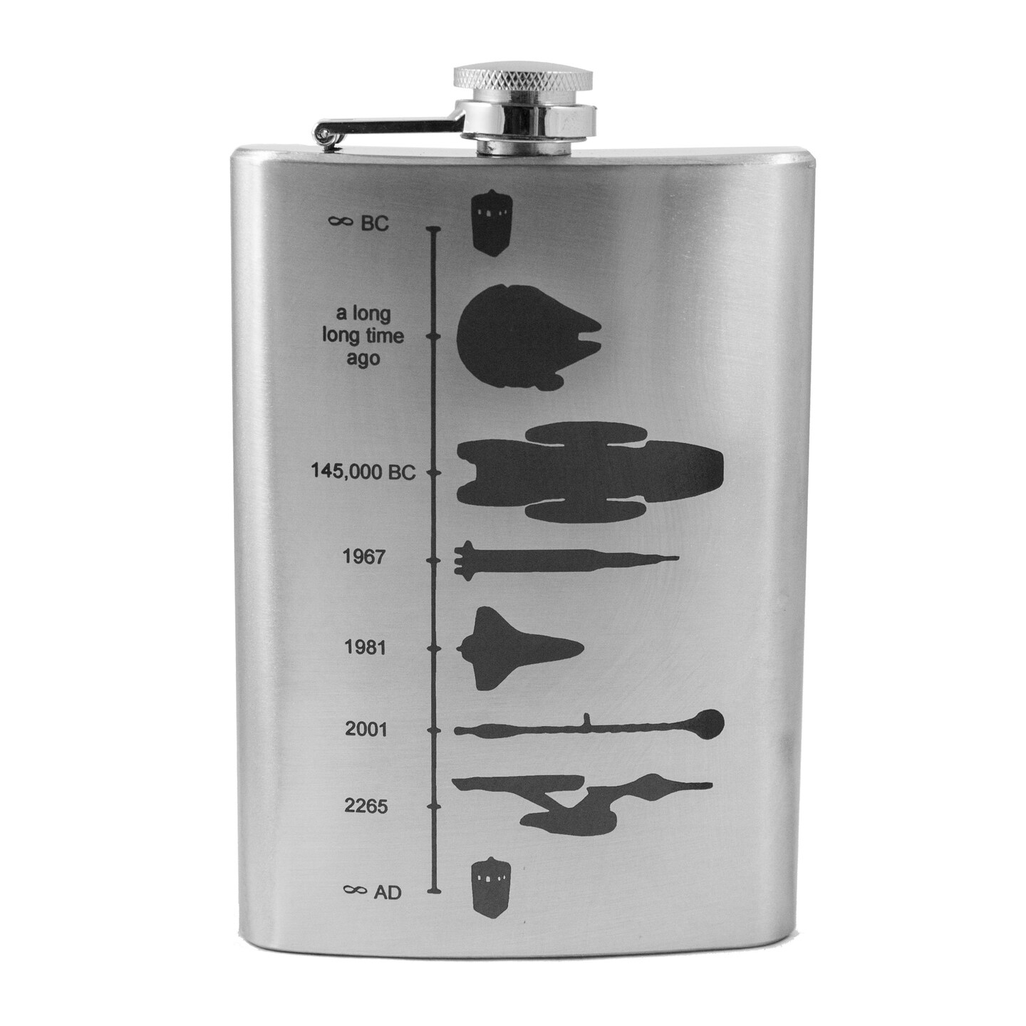 8oz Exploration Timeline Stainless Steel Flask | Michaels