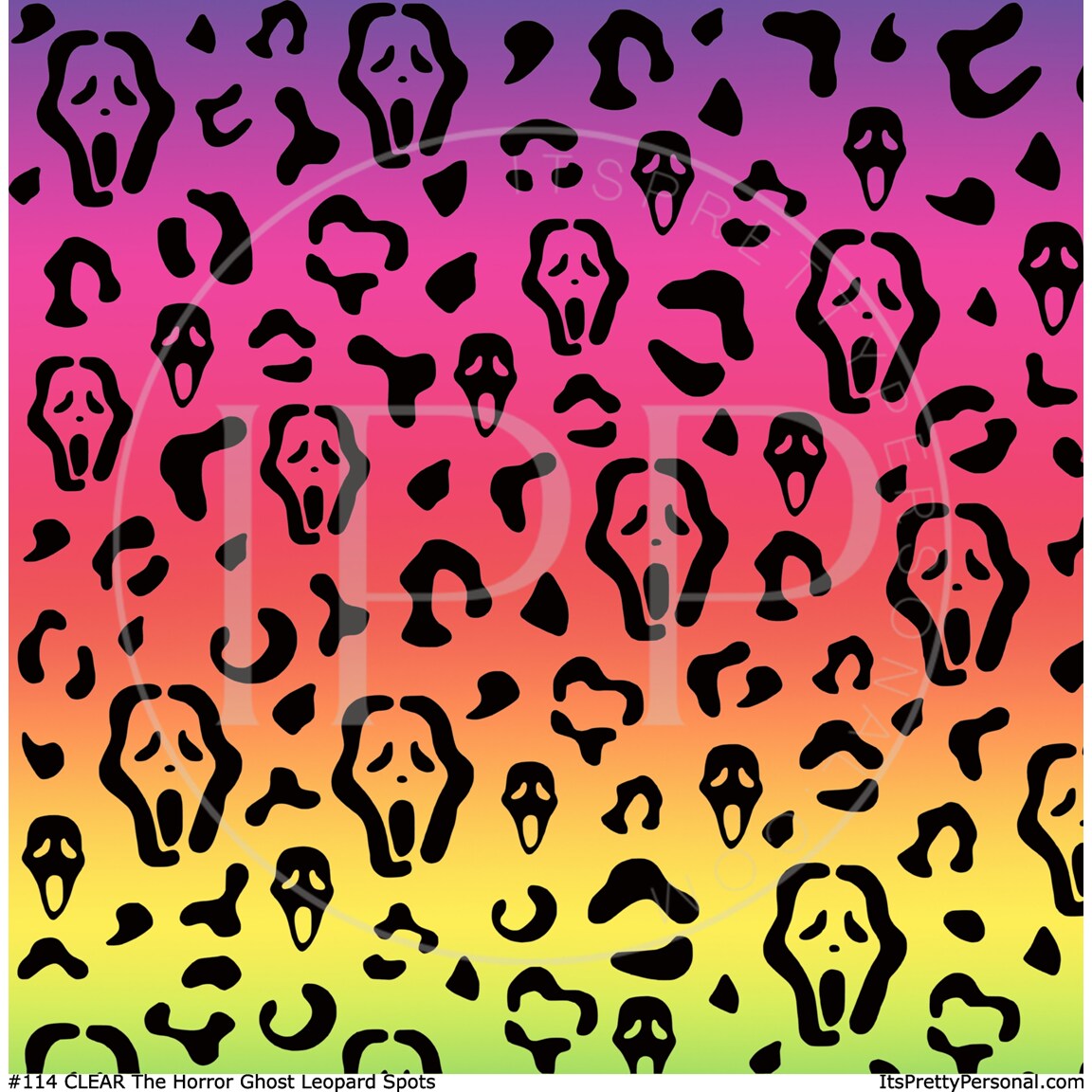 #114 CLEAR Horror Ghost Leopard 12x12 Pattern Vinyl | Michaels