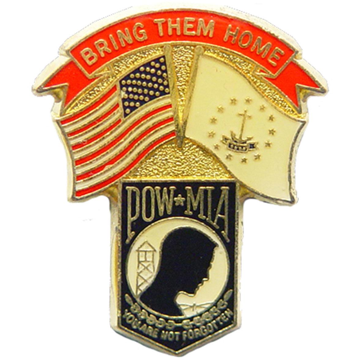 American POW & Rhode Island Flags Pin 1 1/4" | Michaels