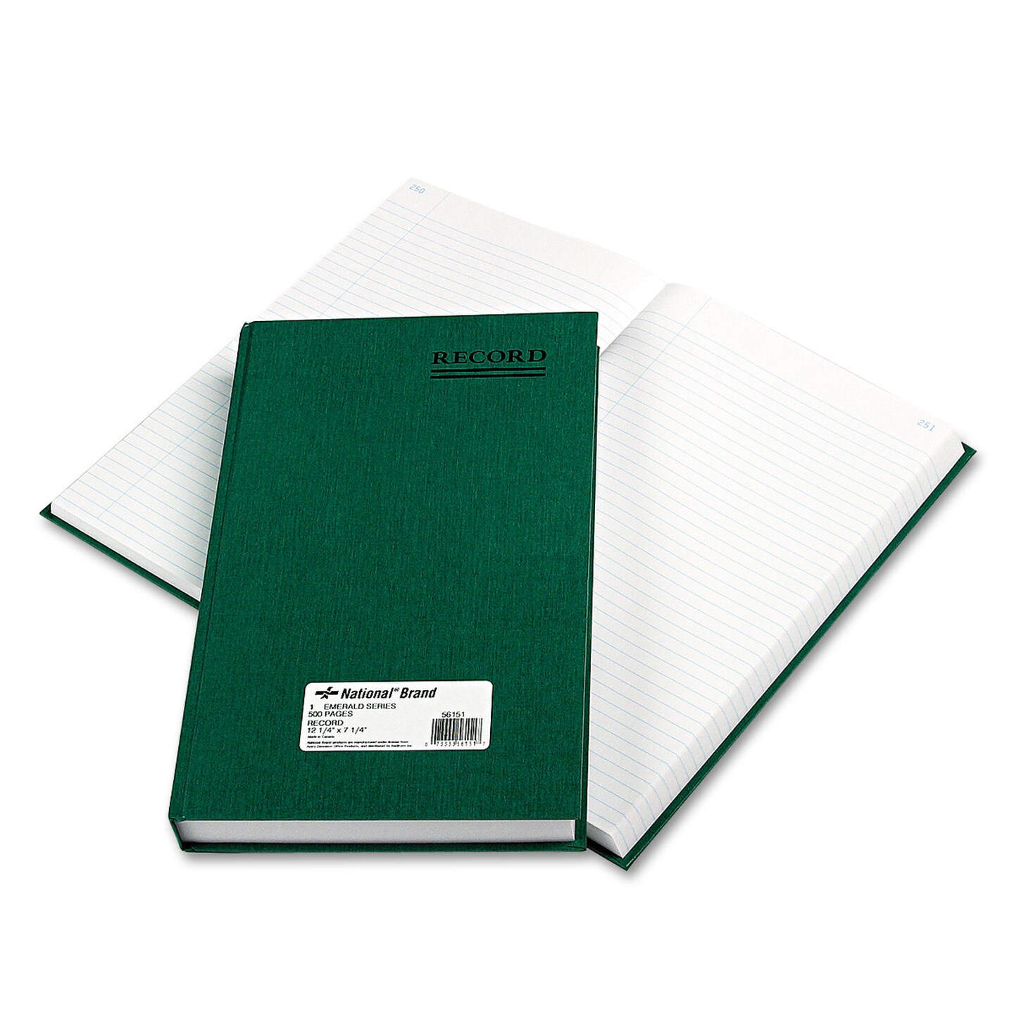 National Brand Emerald Series Account Book Green Cover 500 Pages 12 1/4 ...