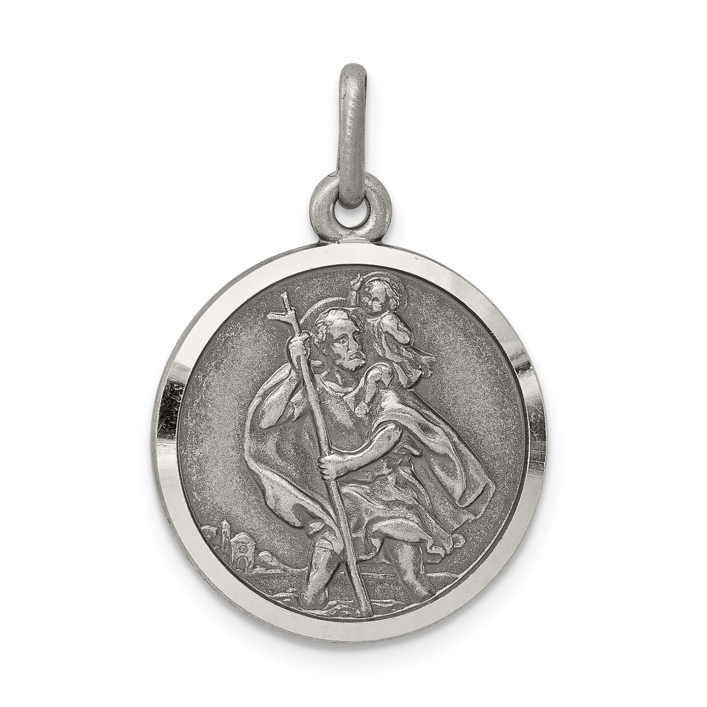 Sterling Silver Saint Christopher Round Medal | Michaels