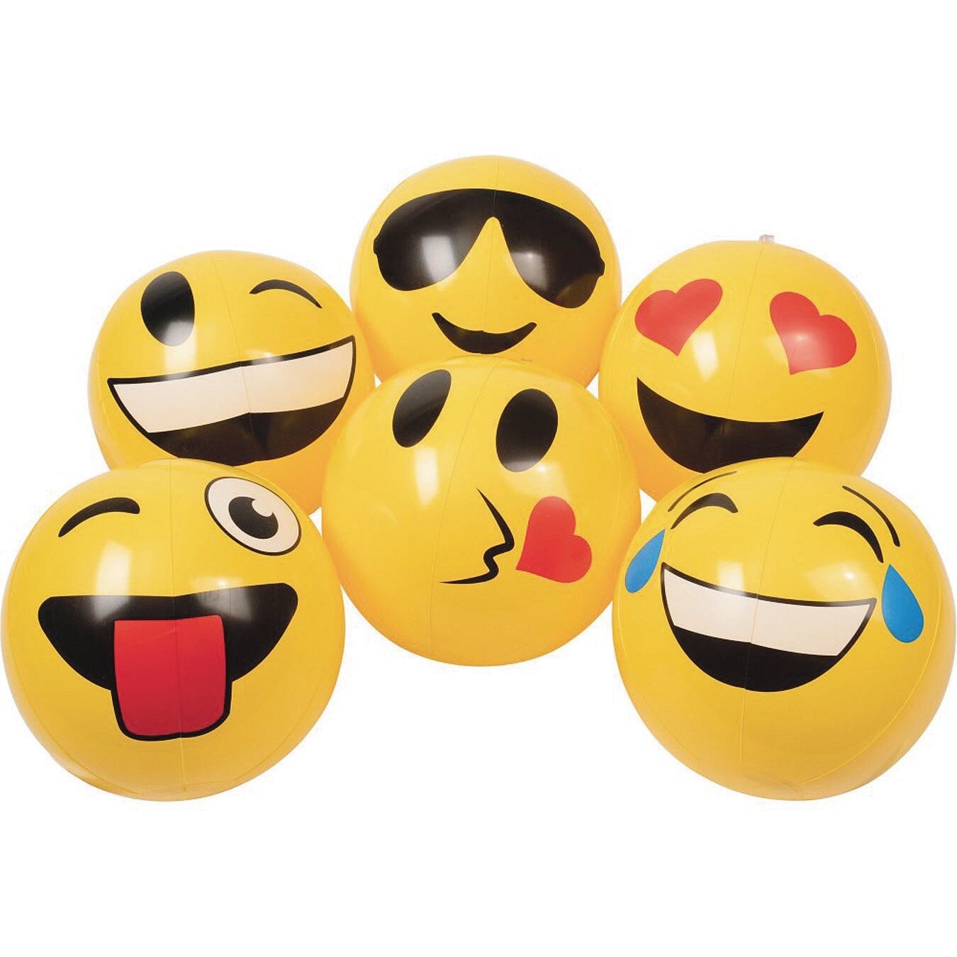 Inflatable Emoji Beach Balls (Pack of 12) | Michaels