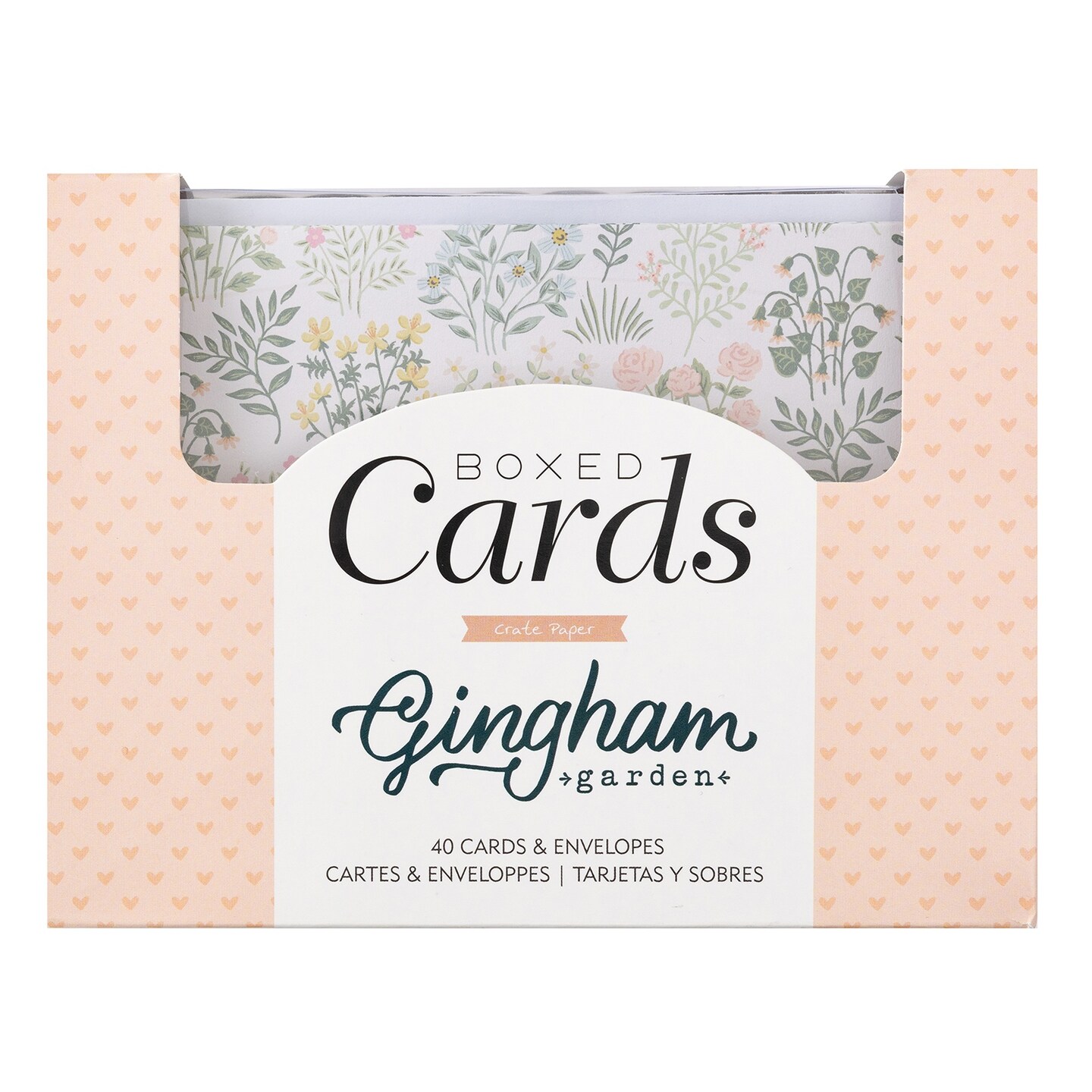 Crate Paper A2 Cards W/Envelopes (4.375"X5.75") 40/Box-Gingham Garden ...