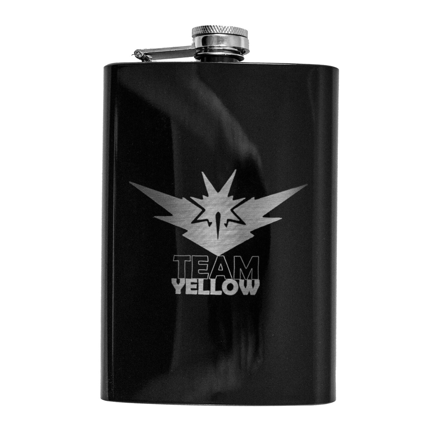 8oz BLACK Team Yellow Flask | Michaels