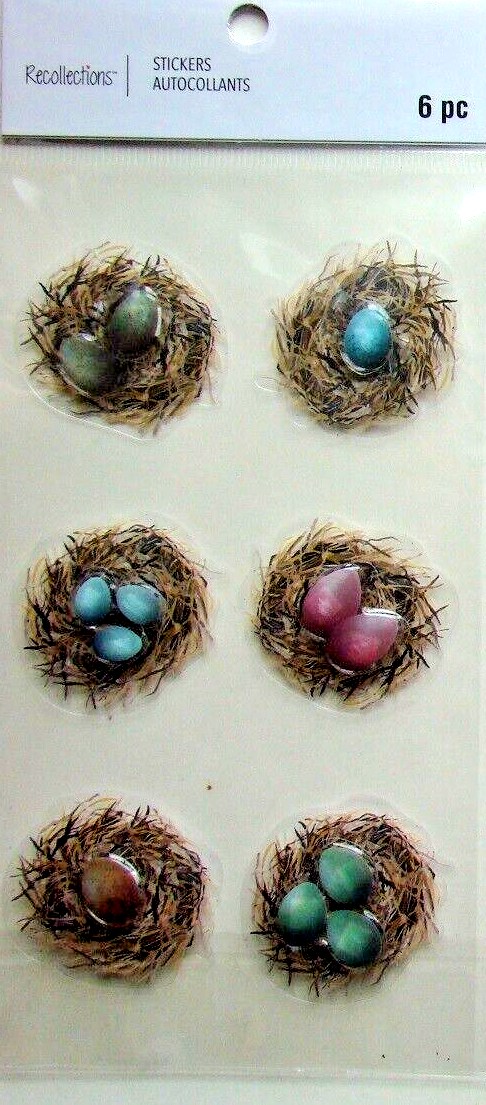 Recollections Bird Eggs In Nest Dimensional Stickers | Michaels