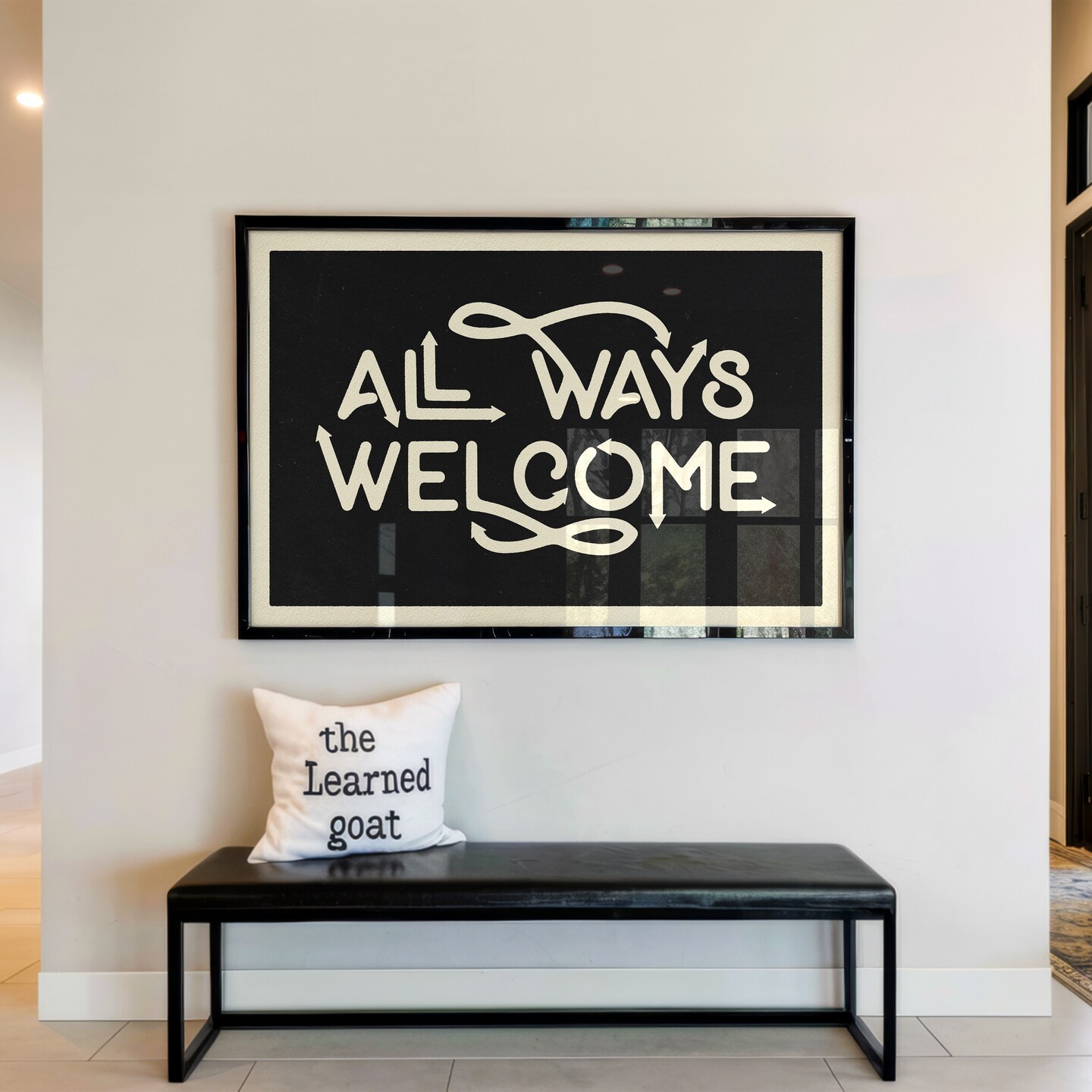All Ways Welcome Home Sign, Elegant Typography Wall Art, Modern ...