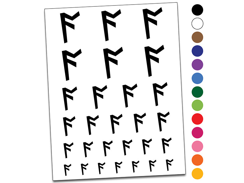 Norse Viking Dwarven Rune Letter A Temporary Tattoo Water Resistant ...