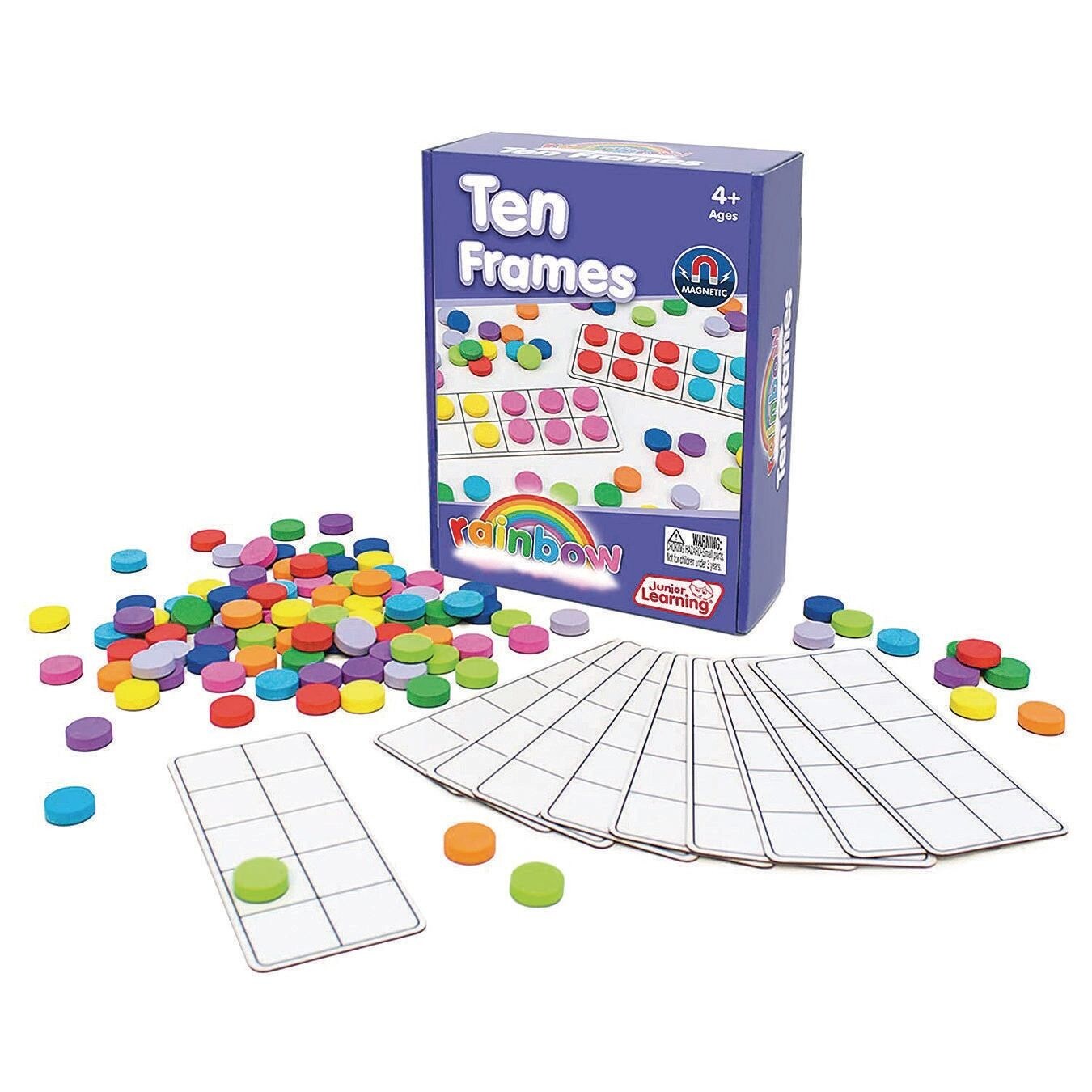 Junior Learning® Rainbow Magnetic Ten Frames Manipulative | Michaels