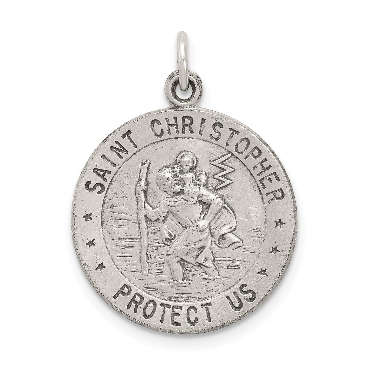 Sterling Silver Saint Christopher Round Medal | Michaels