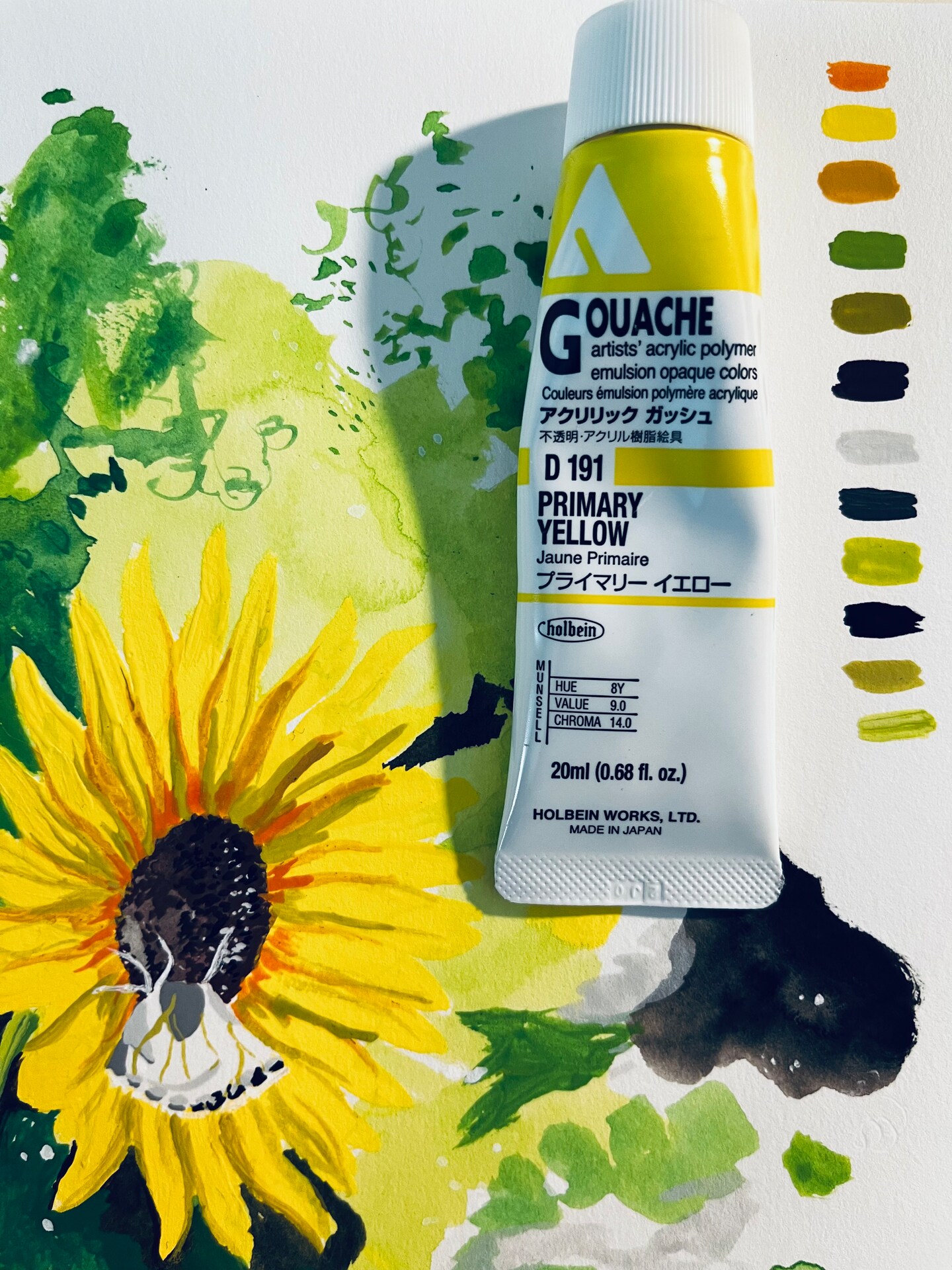 Gouache Sunflower Painting, Part I with @AdrienneHodgeArt | Classes ...
