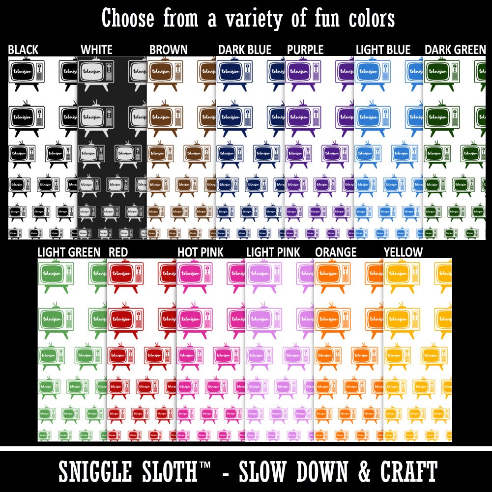 Vintage Retro Television TV Set Temporary Tattoo Water Resistant Fake ...