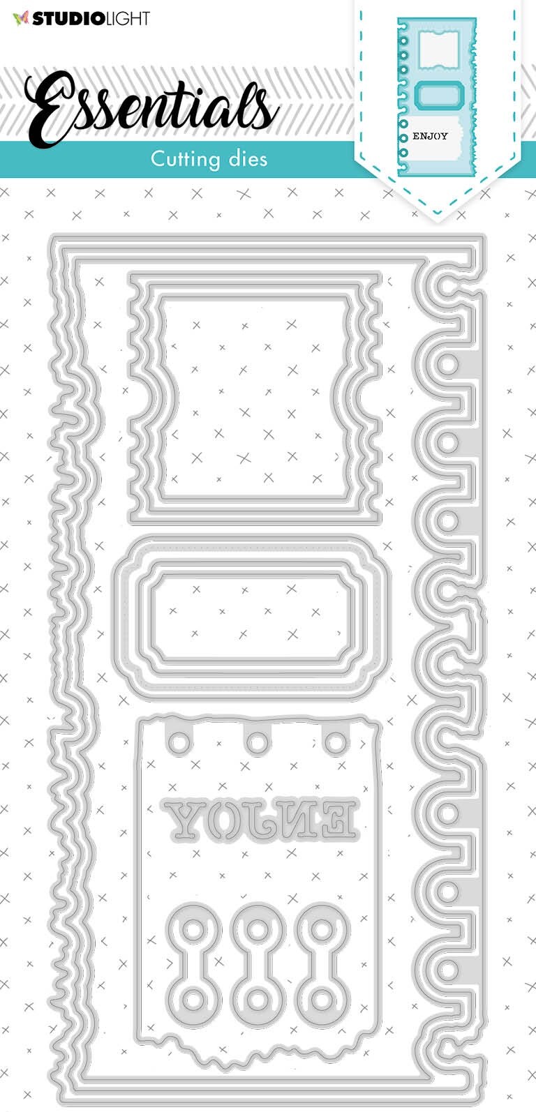 Studio Light Essentials Cutting Die-NR. 81, Slimline Page Ticket | Michaels