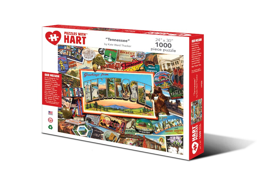Hart 24"x30" 1000 pc Premium Jigsaw Puzzle - Tennessee by Kate Ward ...