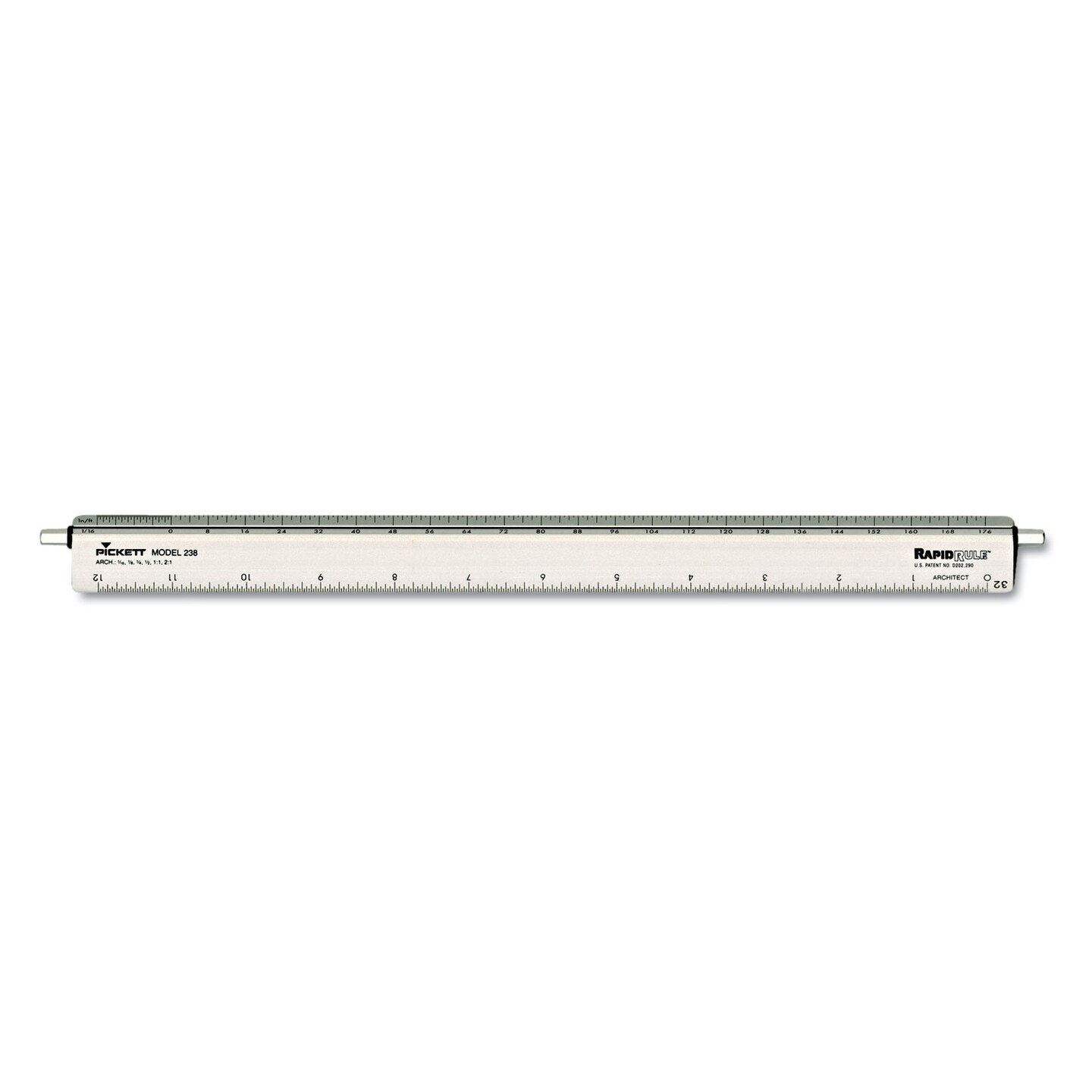Chartpak/Pickett Adjustable Triangular Scale Aluminum Architects Ruler ...