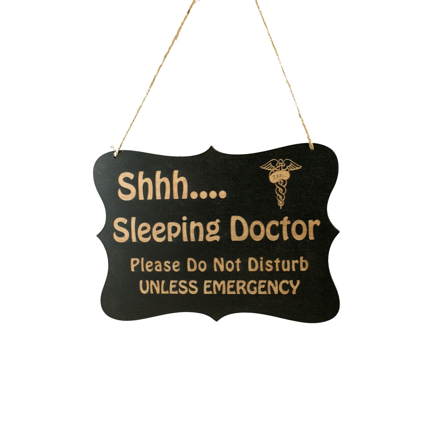 Shhh Sleeping Doctor Door Sign 9x6.5in Painted Wood | Michaels