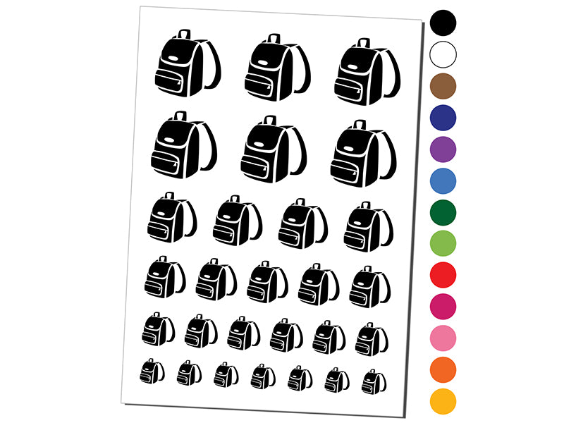 Backpack Icon School and Travel Temporary Tattoo Water Resistant Fake ...