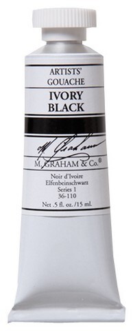 M GRAHAM IVORY BLACK 15ML GOUACHE | Michaels