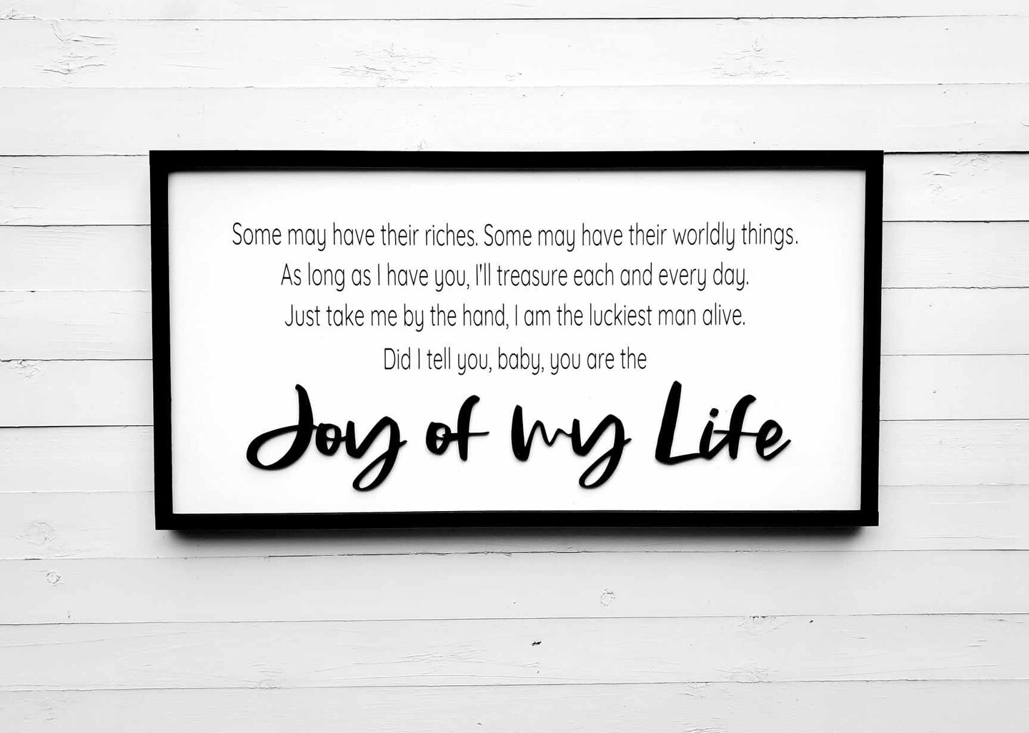 You are the Joy of my Life Sign - Chris Stapleton Song Lyrics - Master ...