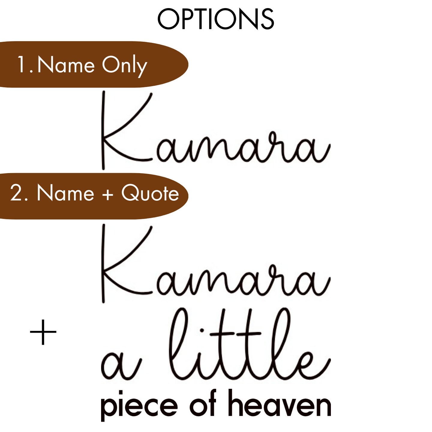 Custom Name Vinyl Decal Sticker: "A Little Piece Of Heaven ...