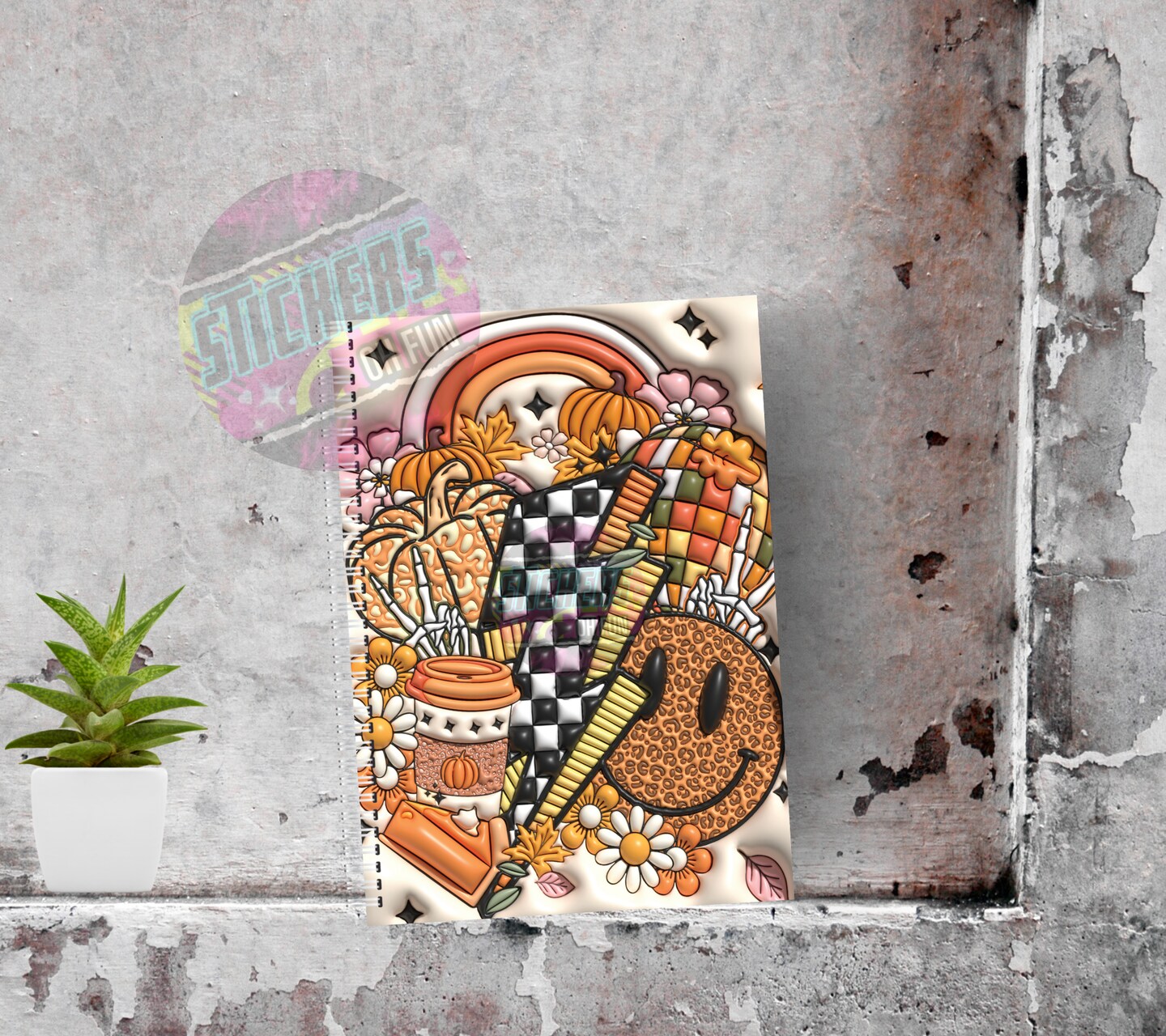 Reusable Sticker Book: Happy Fall Collage, 24 Pages, Perfect Sticker ...