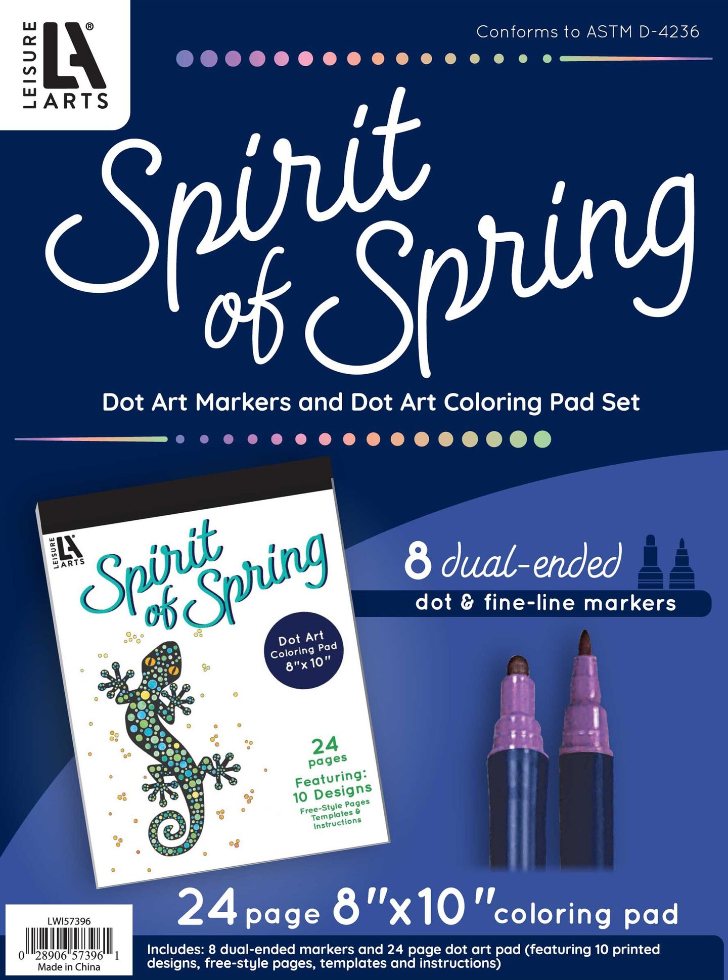 Leisure Arts Dot Art Pad/Marker Set Spirit Spring | Michaels