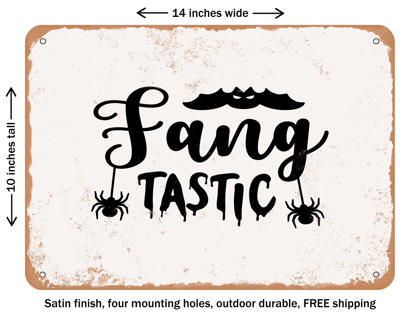 DECORATIVE METAL SIGN - Fang Tastic - Vintage Rusty Look | Michaels
