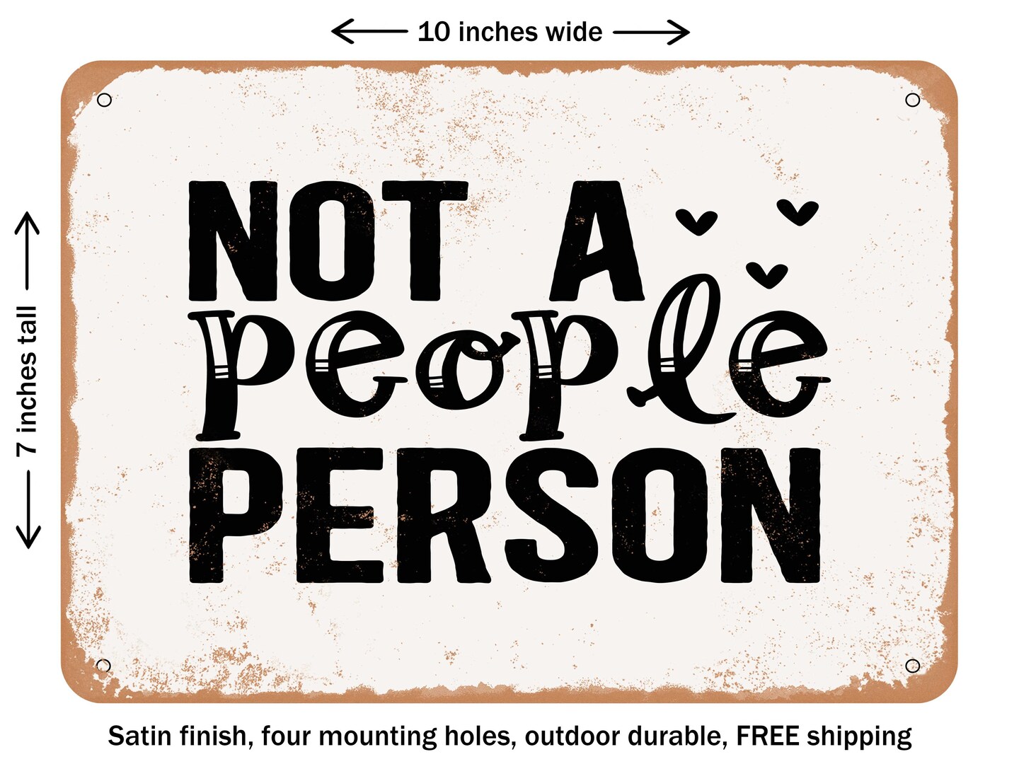 DECORATIVE METAL SIGN - Not a People Person - Vintage Rusty Look | Michaels