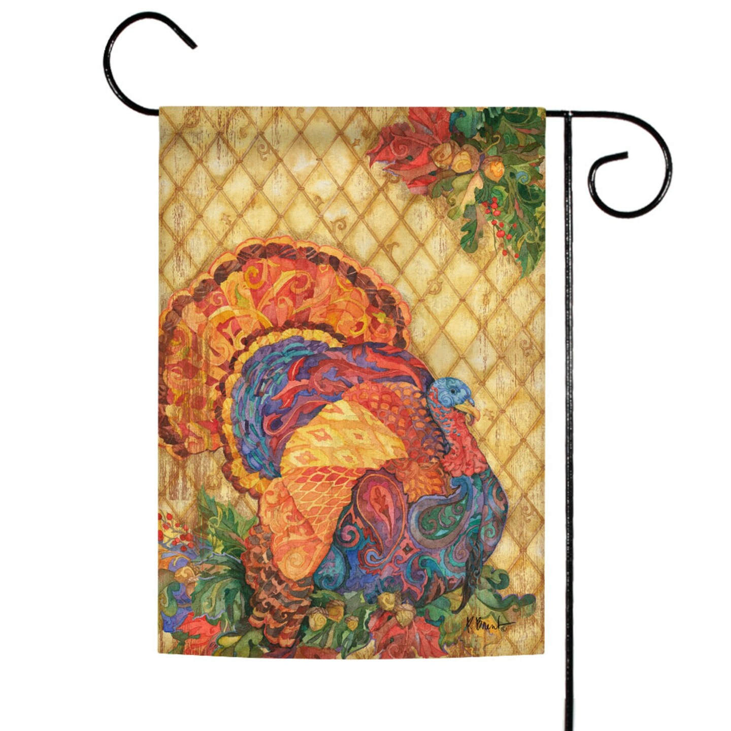 Toland Home Garden Orange and Red Boho Turkey Outdoor Garden Flag 18" x ...