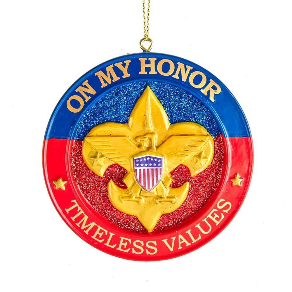 Kurt Adler On My Honor Boy Scout Logo Christmas Ornaments 3", Color ...