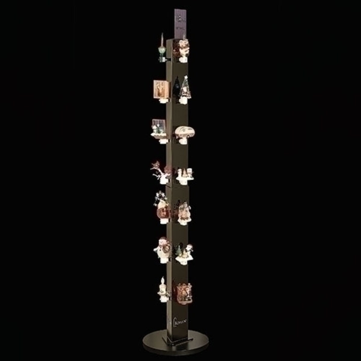 Roman 72.25" Night Light Displayer Tower with 21 Outlets, Color: Black ...