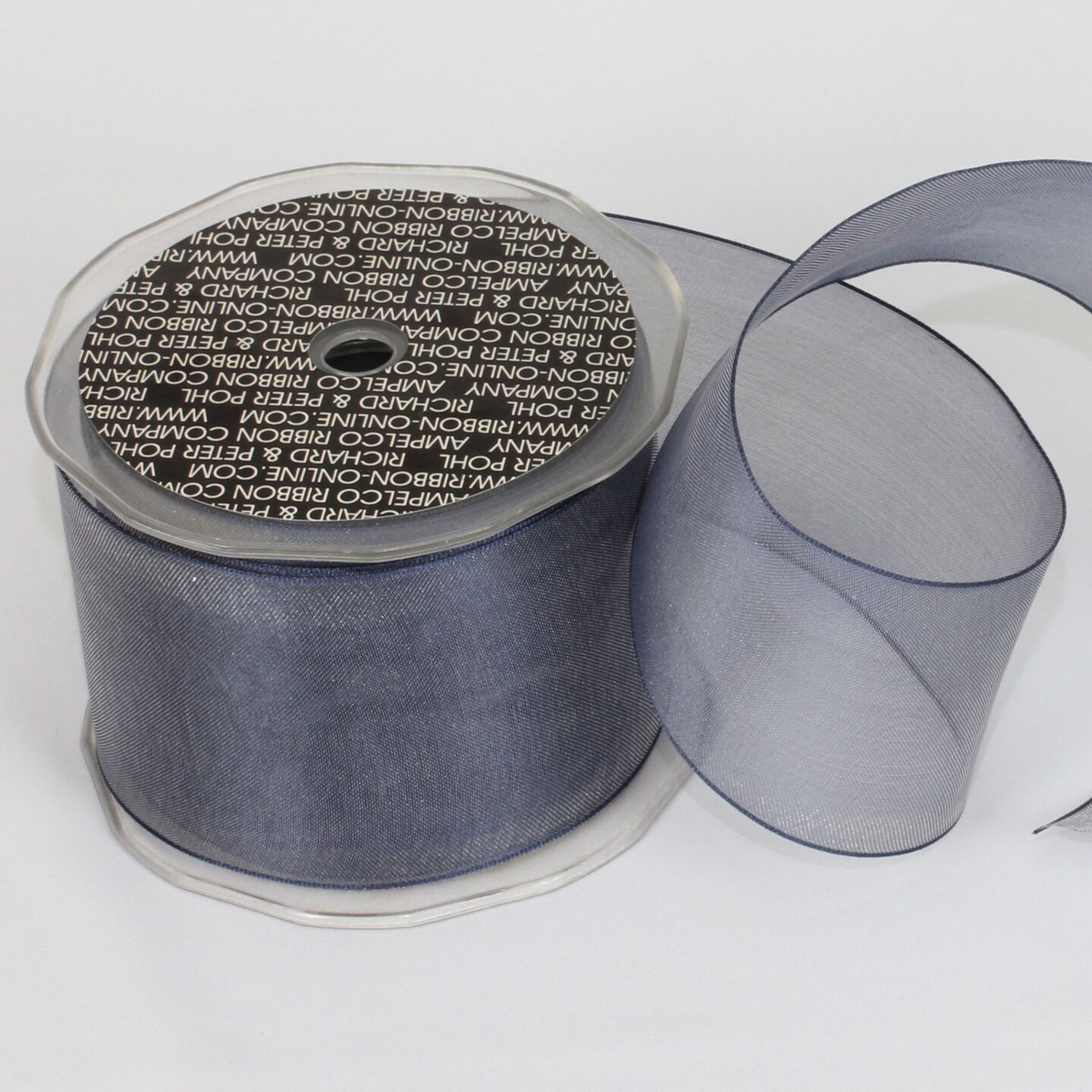 The Ribbon People Sheer Graphite Gray Wired Craft Ribbon 2.375" x 27 ...