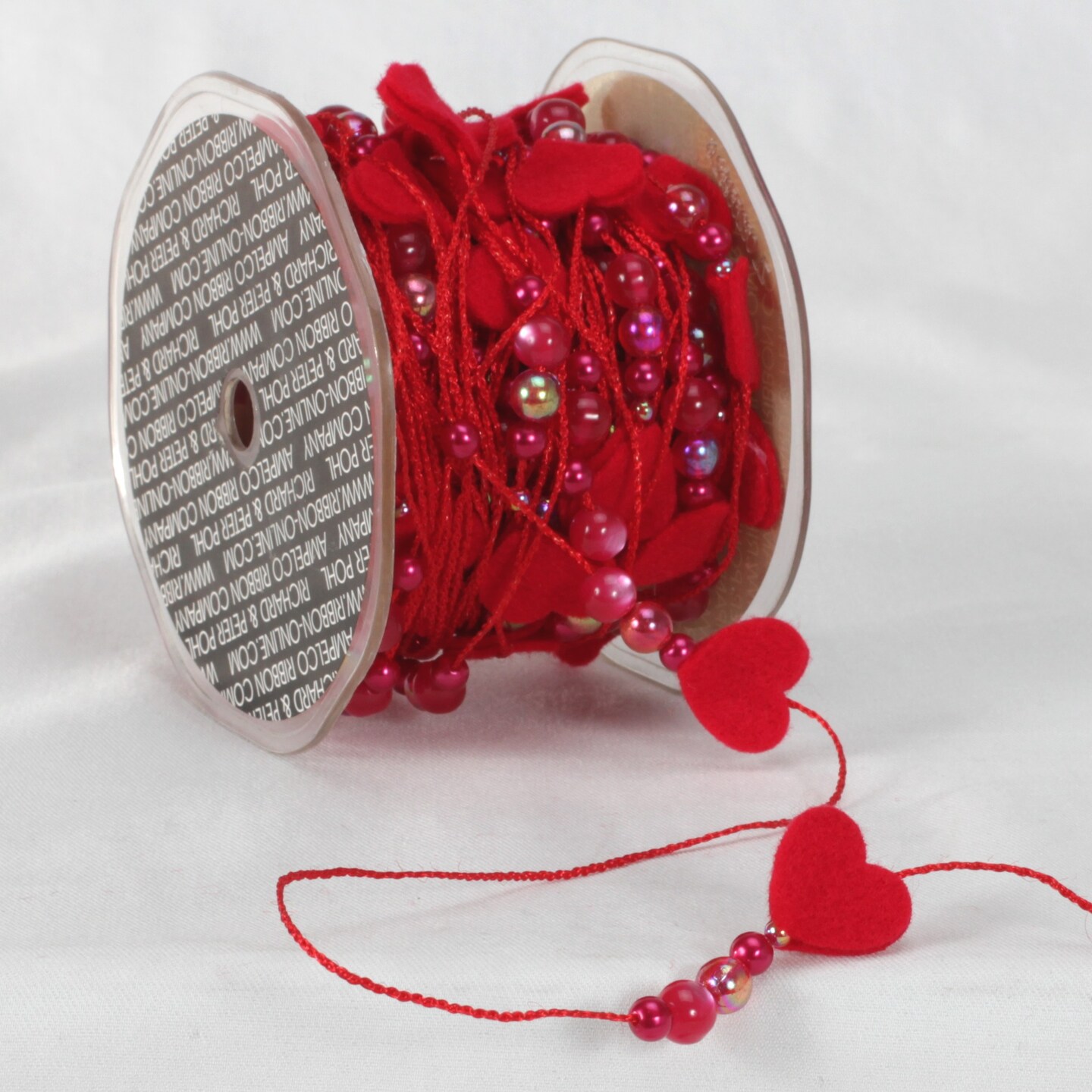 The Ribbon People Red and Purple Colorado Garland Beads Ribbon 0.25" x ...